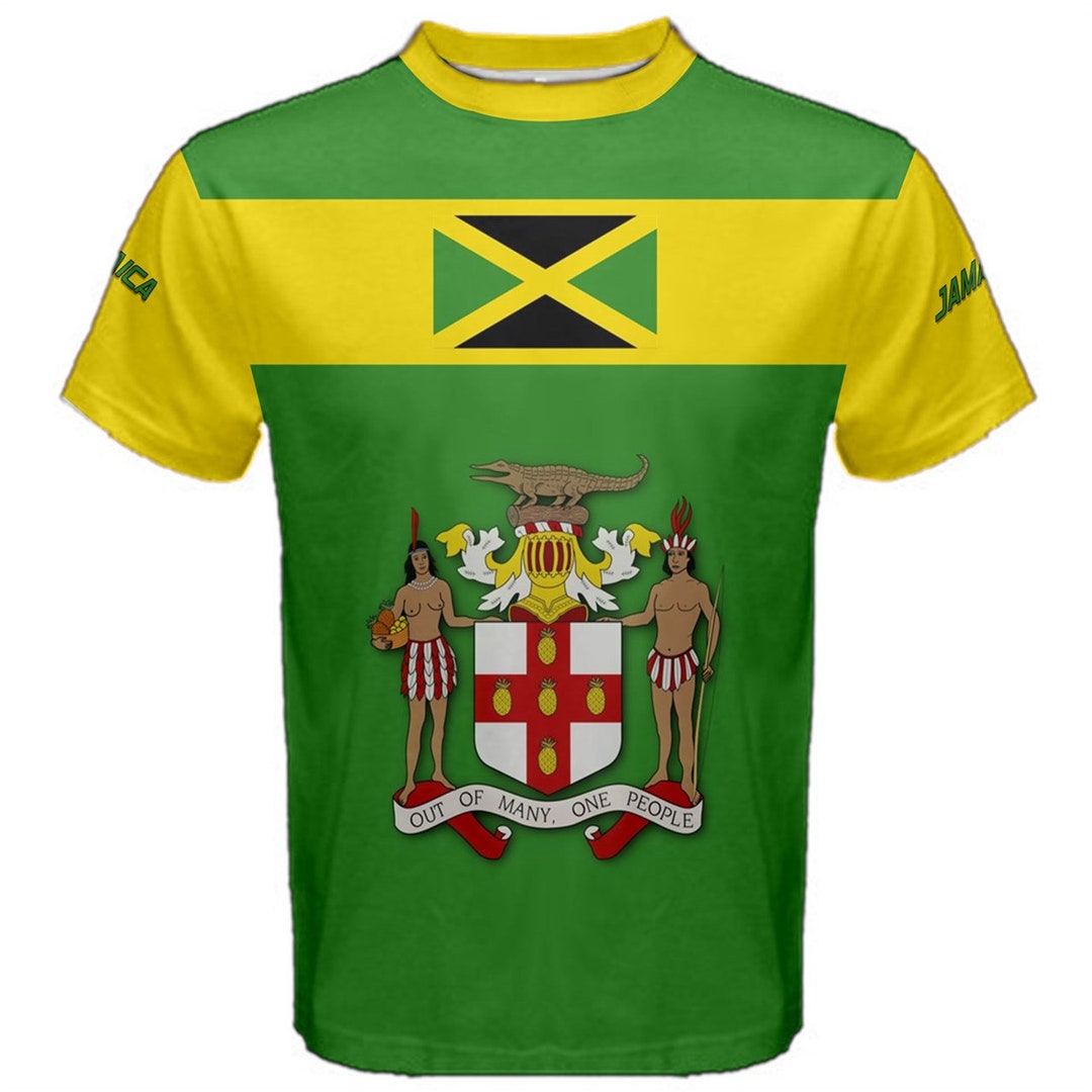 Custom Jersey Number and Name Jamaica Flag T-shirt - Etsy