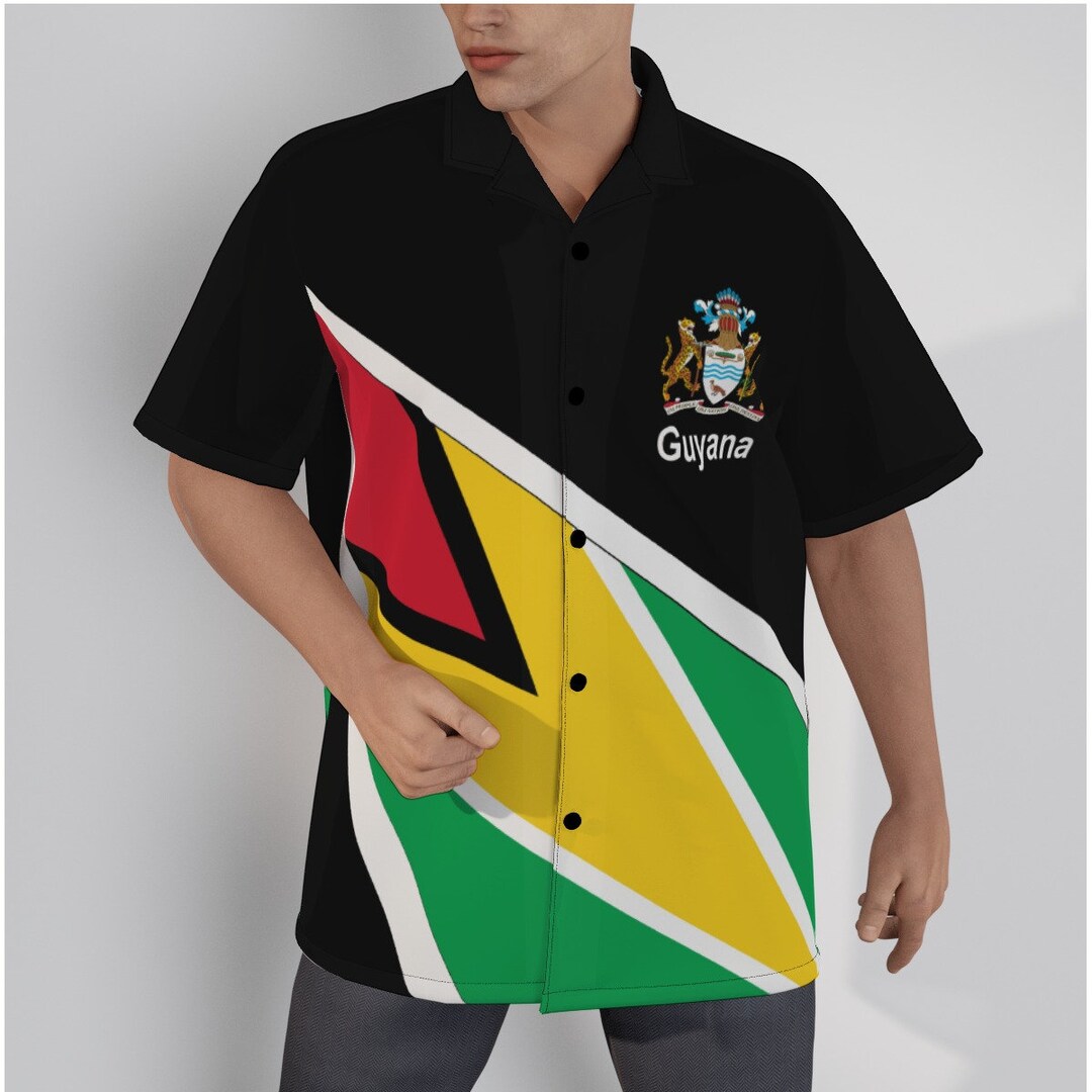 Men's Guyana Coat of Arms Button up Shirt - Etsy