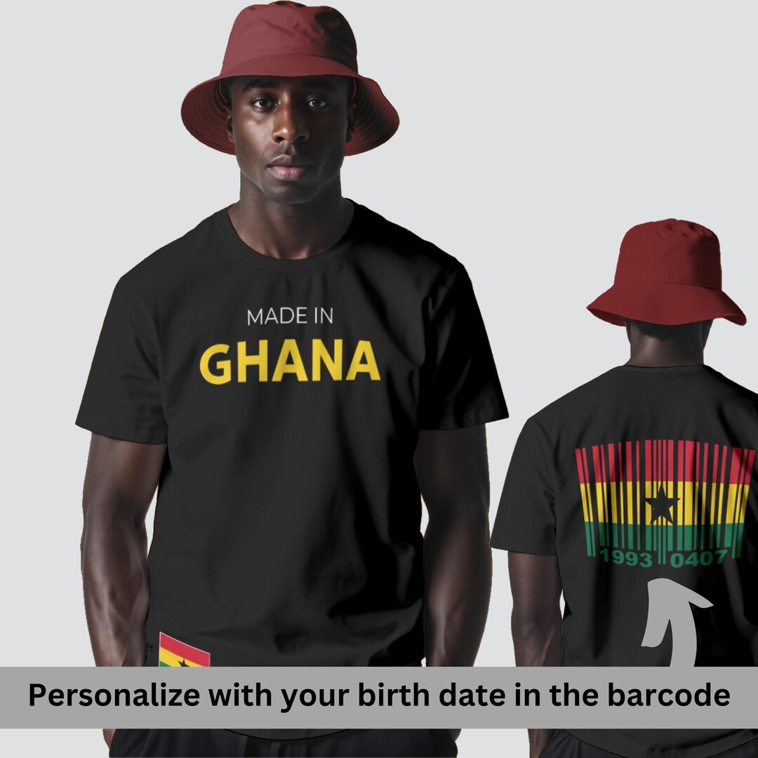 Personalized Flag Barcode With Birth Date Custom Kids/womens/mens Made ...