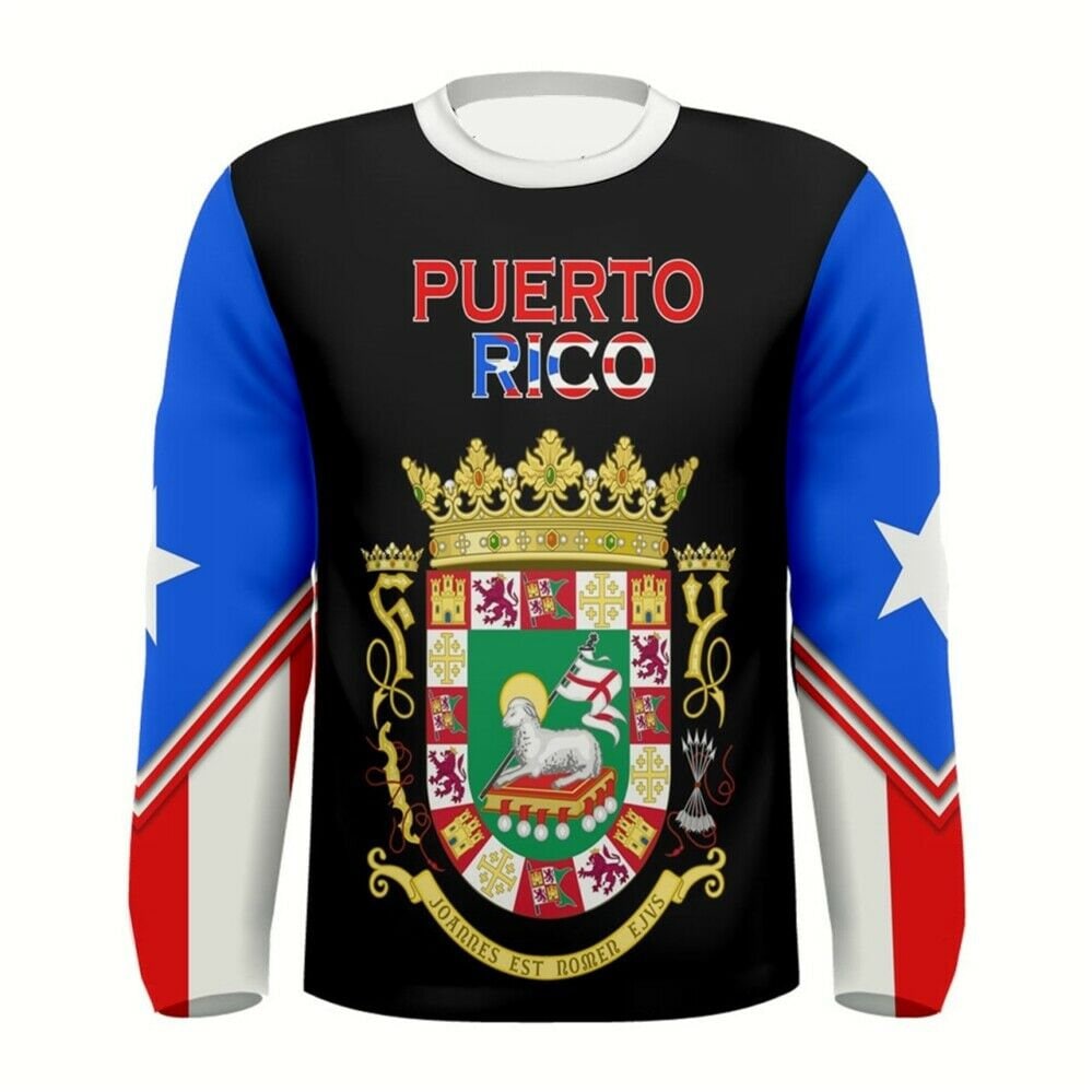 Puerto Rico Flag Long Sleeve Coat or Arms T-shirt | Etsy