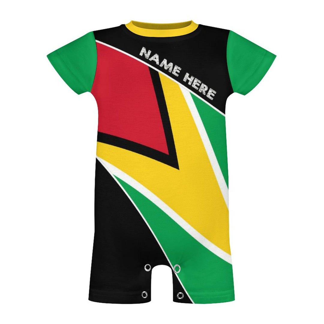 Add Your Childs Name. Guyana Flag Newborn Baby Onesie Bodysuit Romper ...