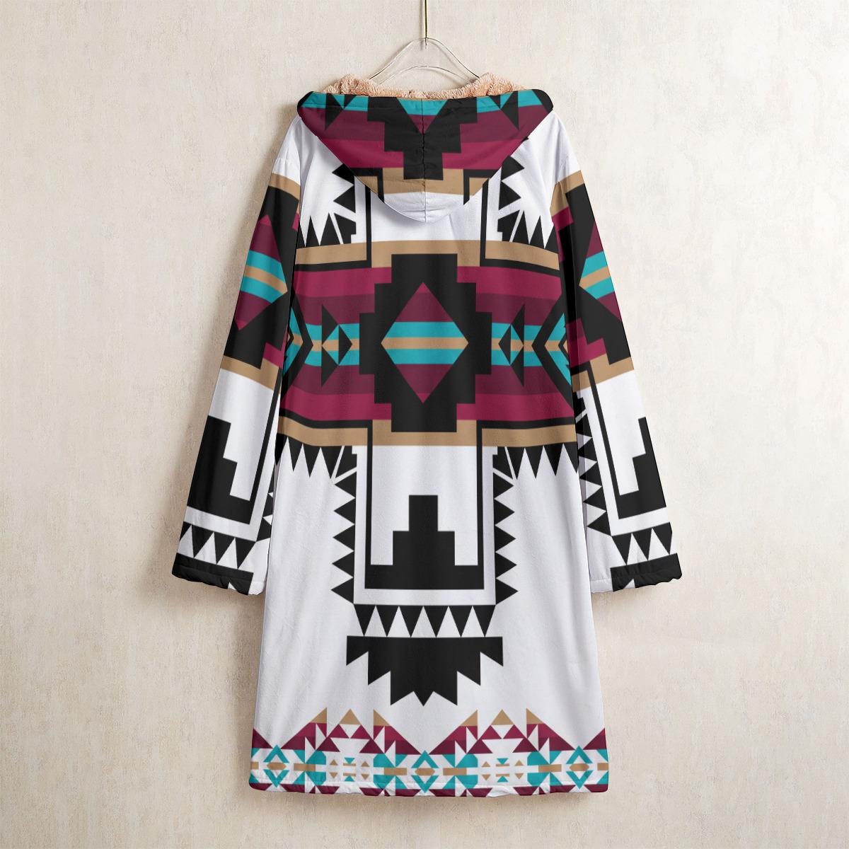 Aztec Tribal Fleece Indigenous Coat - Native Indian Jacket - Etsy
