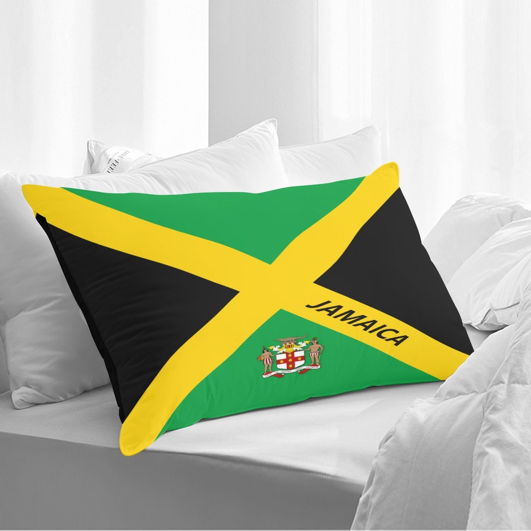 Jamaican Flag Double Side Printing Pillow Cover *vivid Colors（1pc） - Etsy