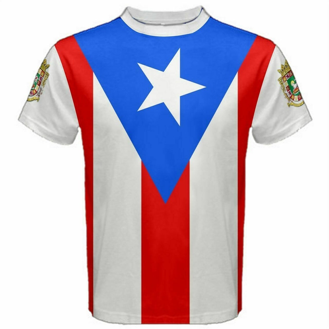 Puerto Rican Double Sided National Flag T-shirt - Etsy