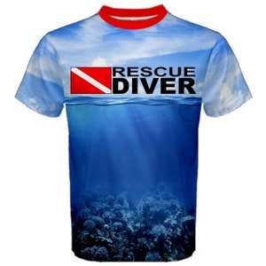 Rescue Diver Flag Ocean Water Unique Graphic T-shirt - Etsy