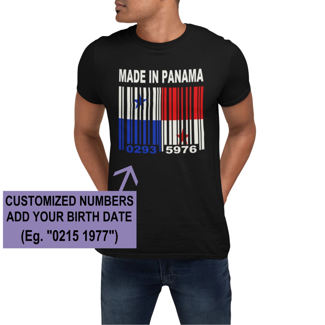 Made in Dominican Republic Add Your Birth Date to Barcode Numbers Flag ...