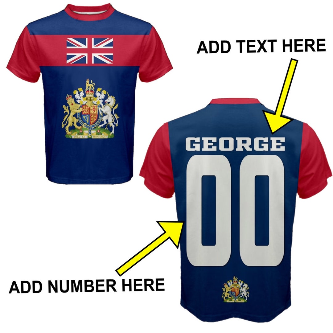 United Kingdom Union Jack Jersey Numbers and Name Flag T-shirt - Etsy
