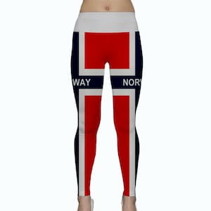 Norway Flag Yoga Pants Leggings - Etsy