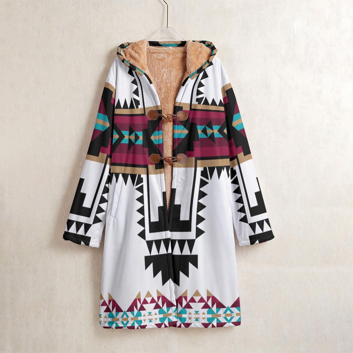 Aztec Tribal Fleece Indigenous Coat - Native Indian Jacket - Etsy