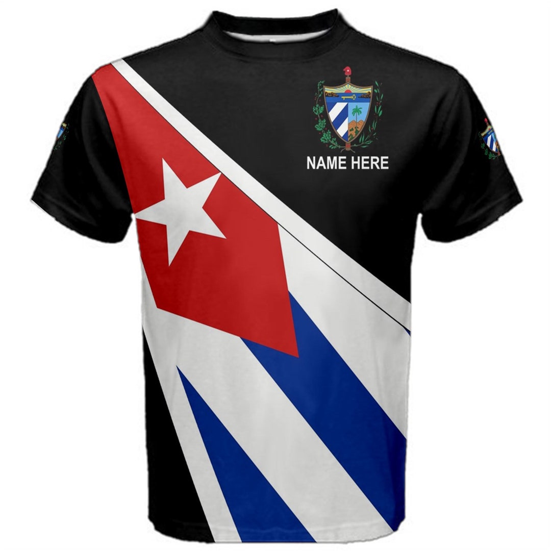 Cuban Custom Name National Flag Coat of Arms T-shirt - Etsy
