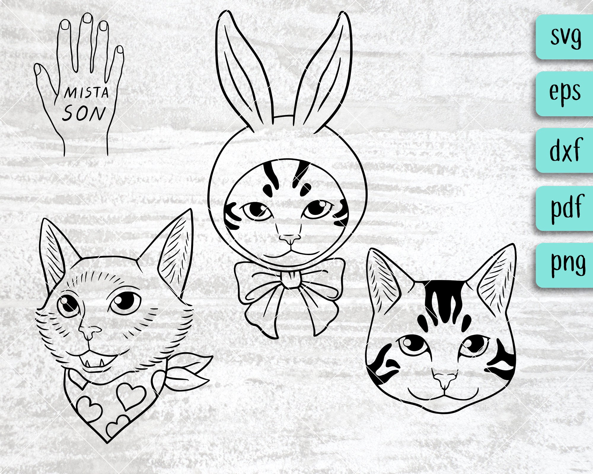 Cat Face SVG Cat Face PNG Cat SVG files Cat Cut file Cats | Etsy