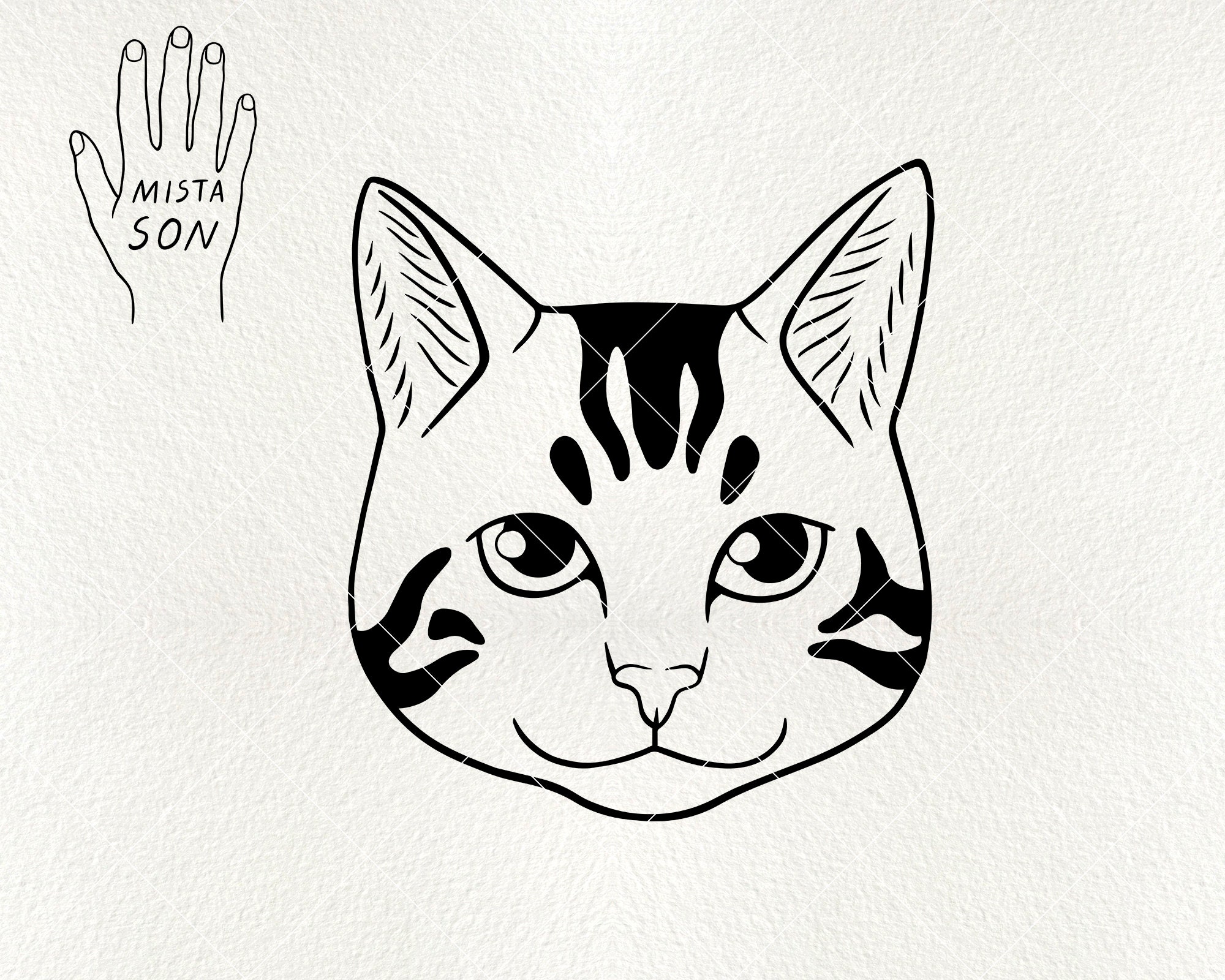 Cat Face SVG Cat Face PNG Cat SVG Files Cat Cut File Cats - Etsy