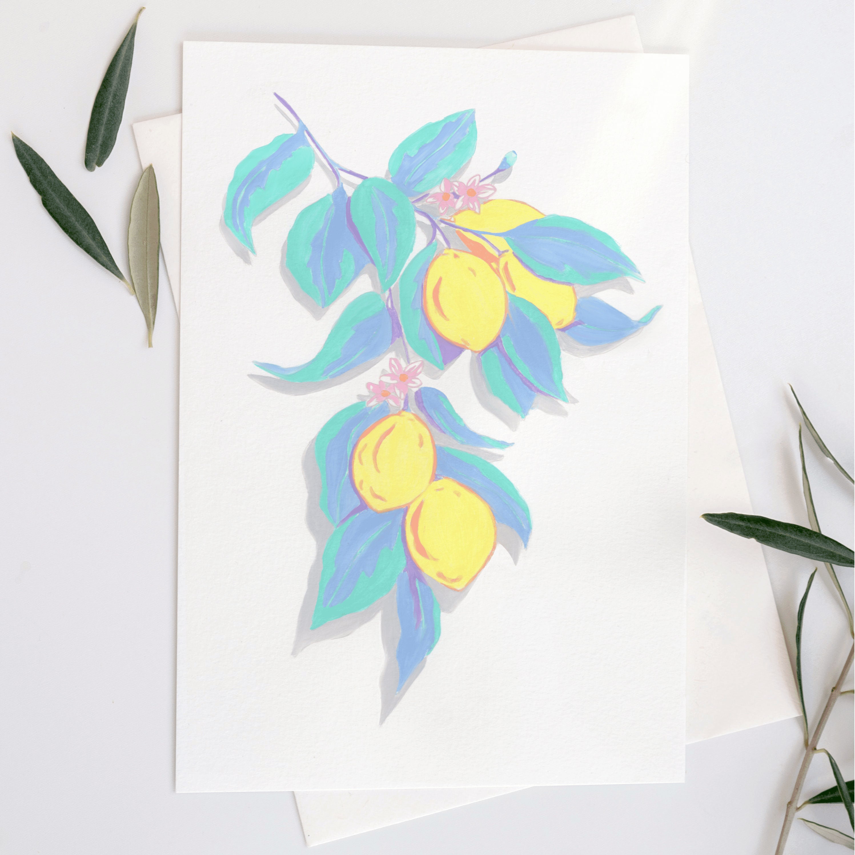 Paint by Number Kit the Citrus Set Orange and Lemon Branch | Etsy UK