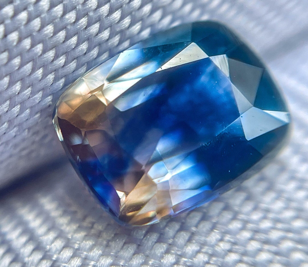 Parti Sapphire 1.05ct / Bicolor Sapphire / Unique Engagement Ring ...