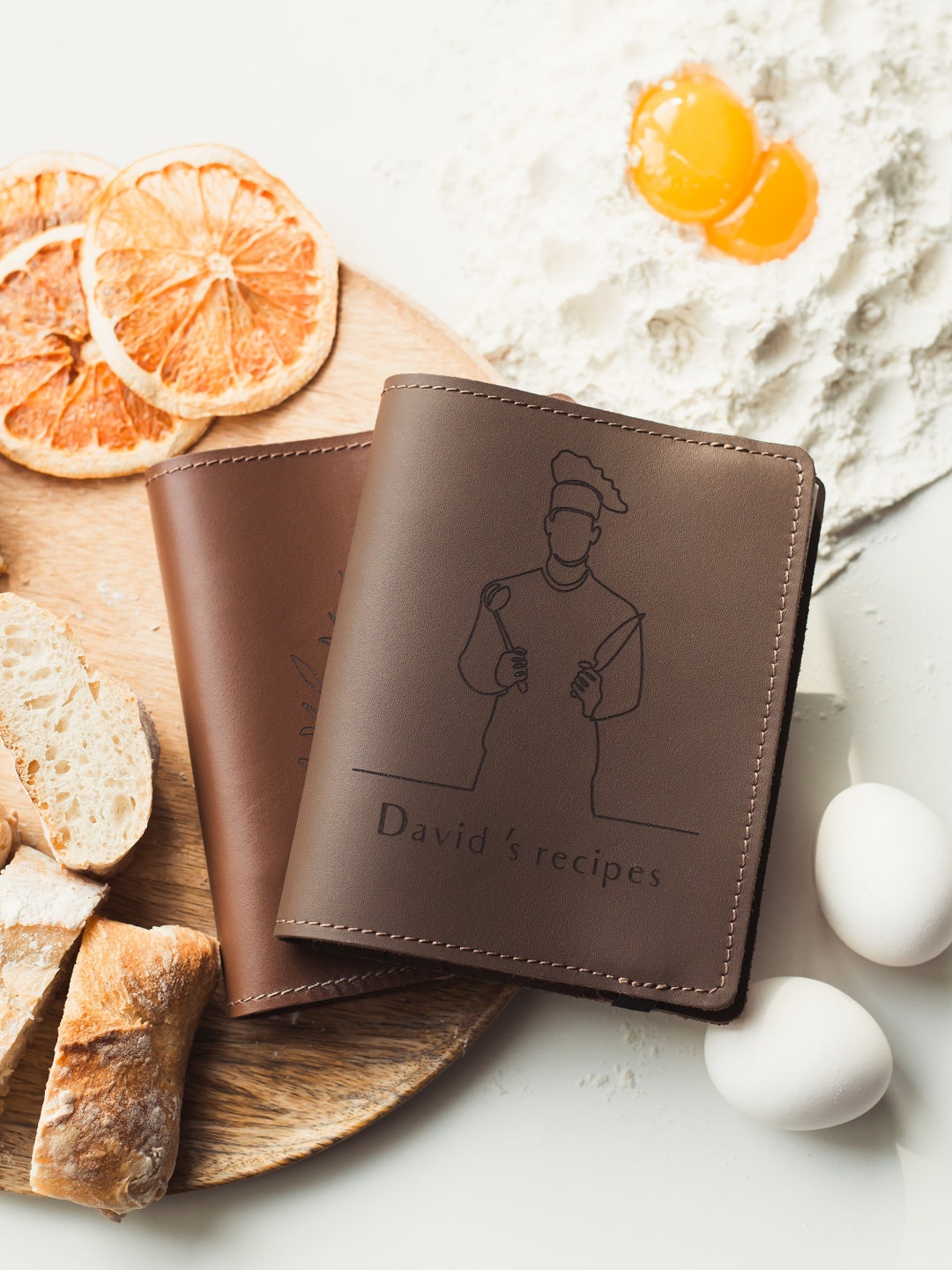 Mens Recipe Book, Custom Gift for Chef, Leather Recipe Journal ...