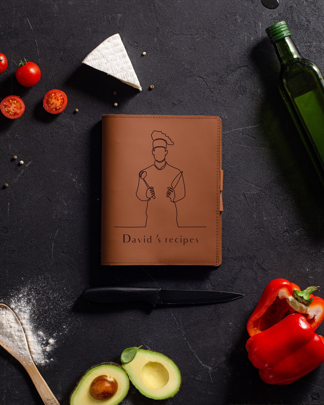 Leather Cookbook Recipe Journal Handwritten Recipe Book - Etsy