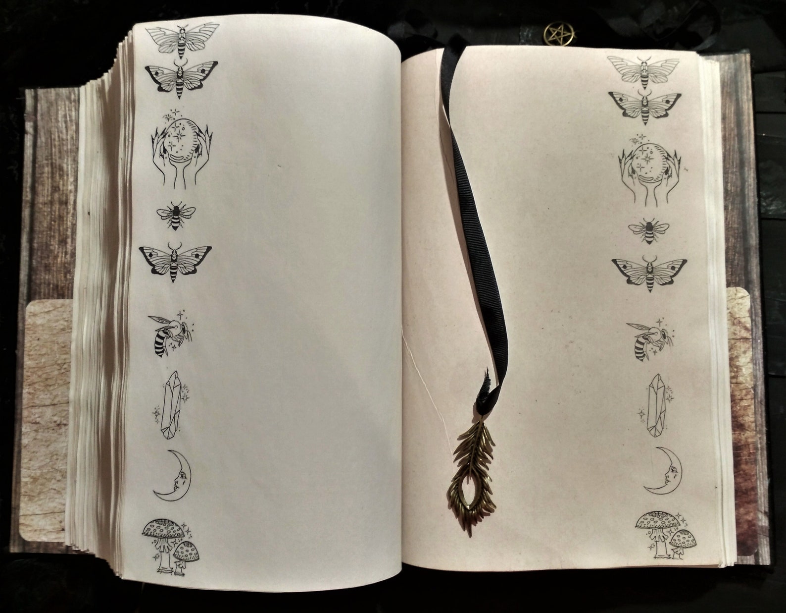 Real spell book witchcraft journal Grimoire book large ancient | Etsy