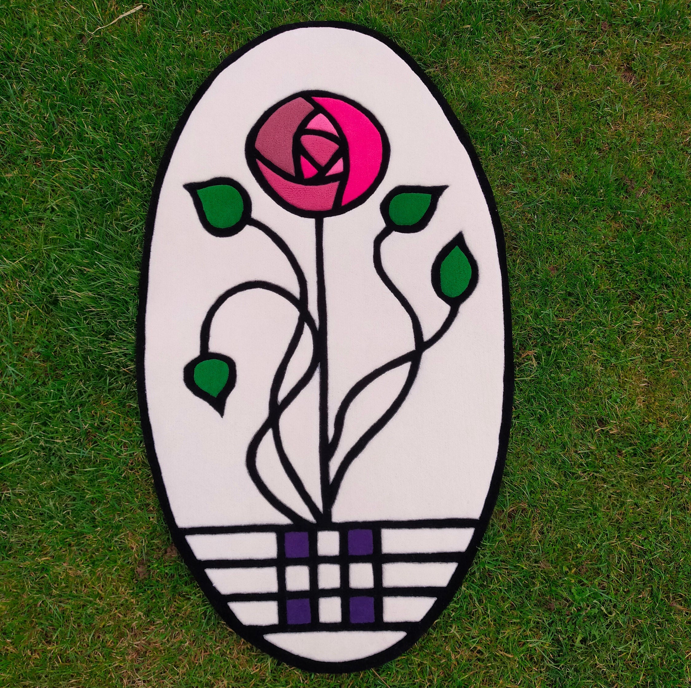 Charles Rennie Mackintosh Inspired Rose & Flowers Handmade Scottish ...