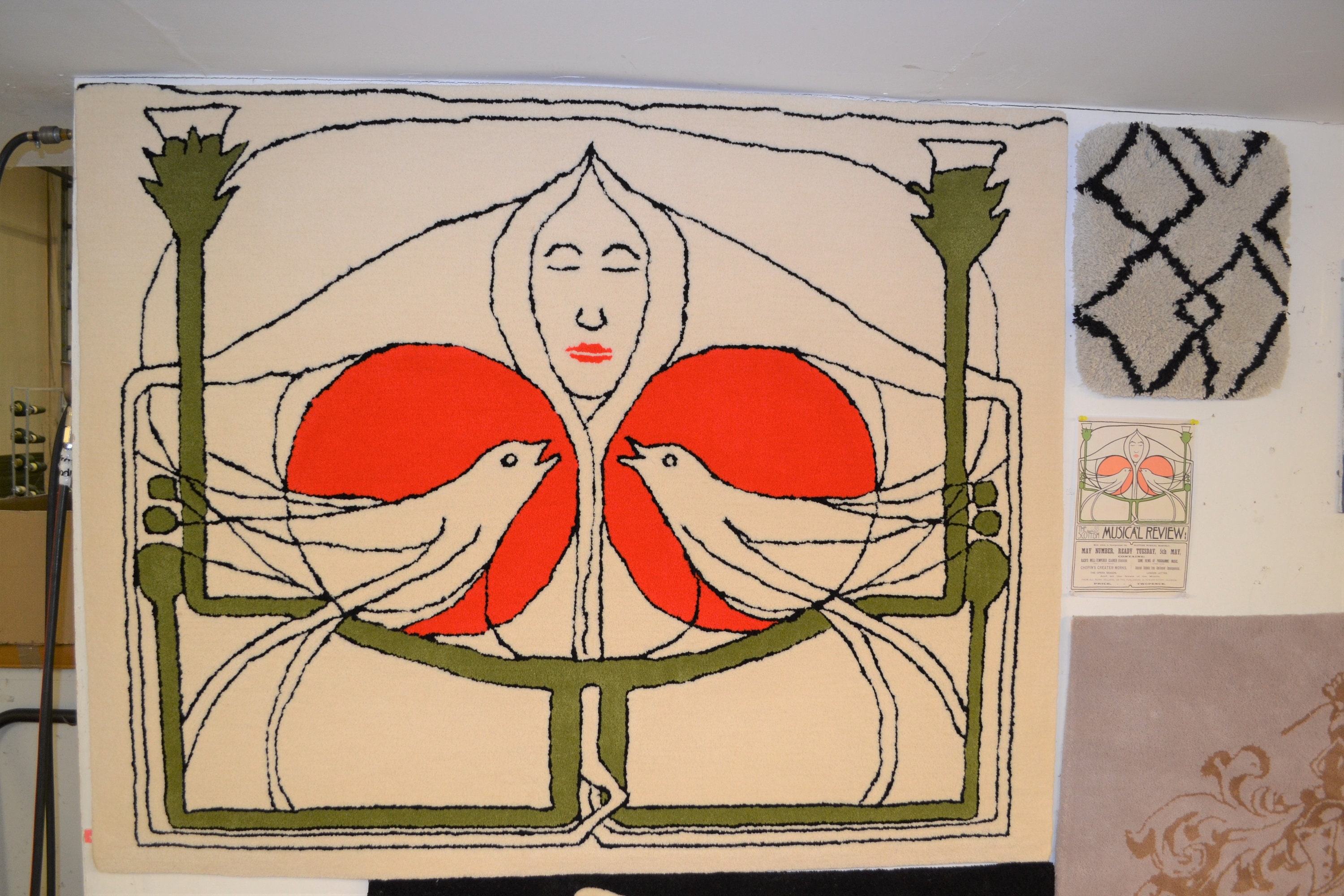 Charles Rennie Mackintosh Inspired Luxury Rug Hecho a mano | Etsy