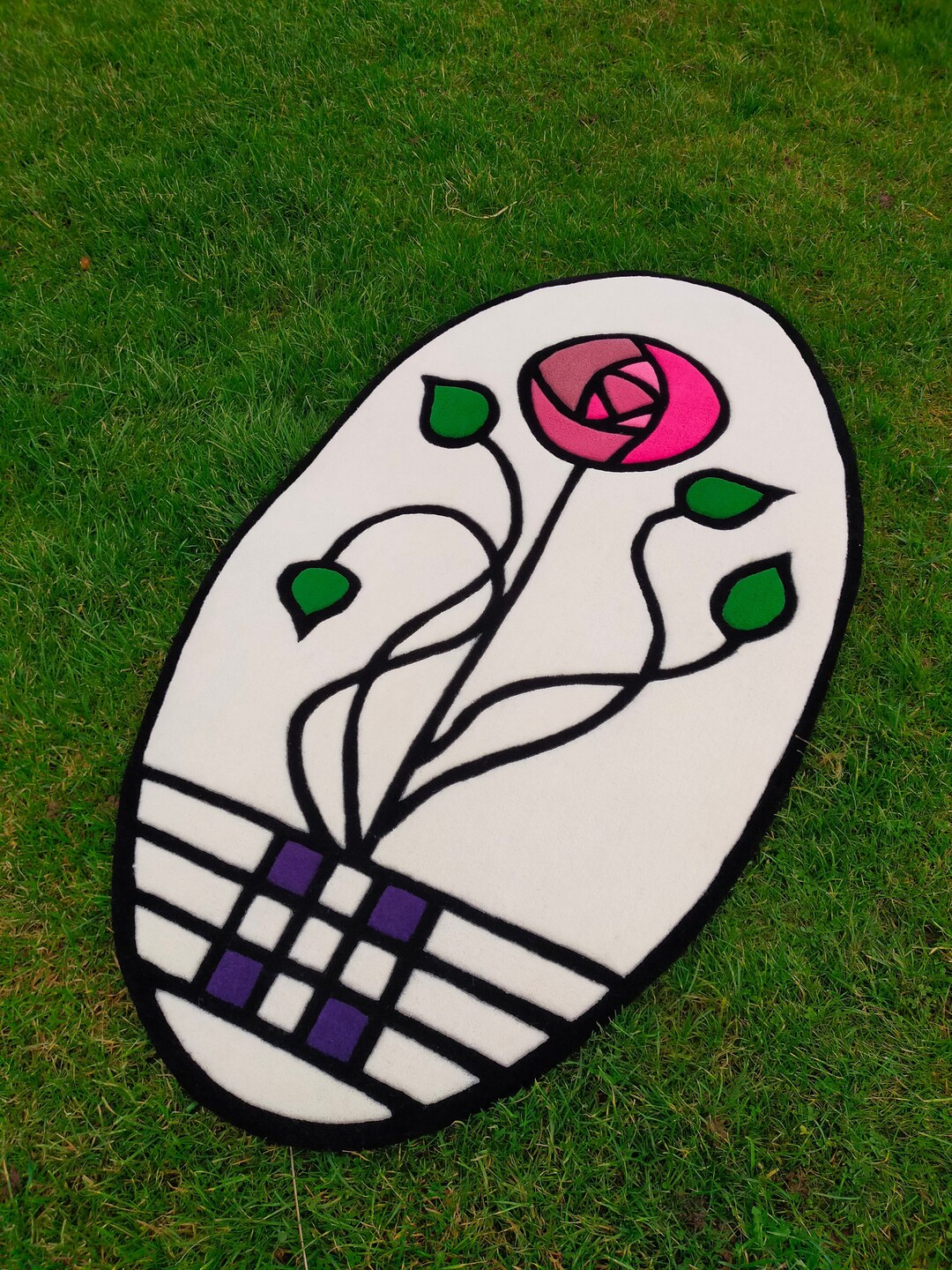 Charles Rennie Mackintosh Inspired Rose & Flowers Handmade Scottish ...