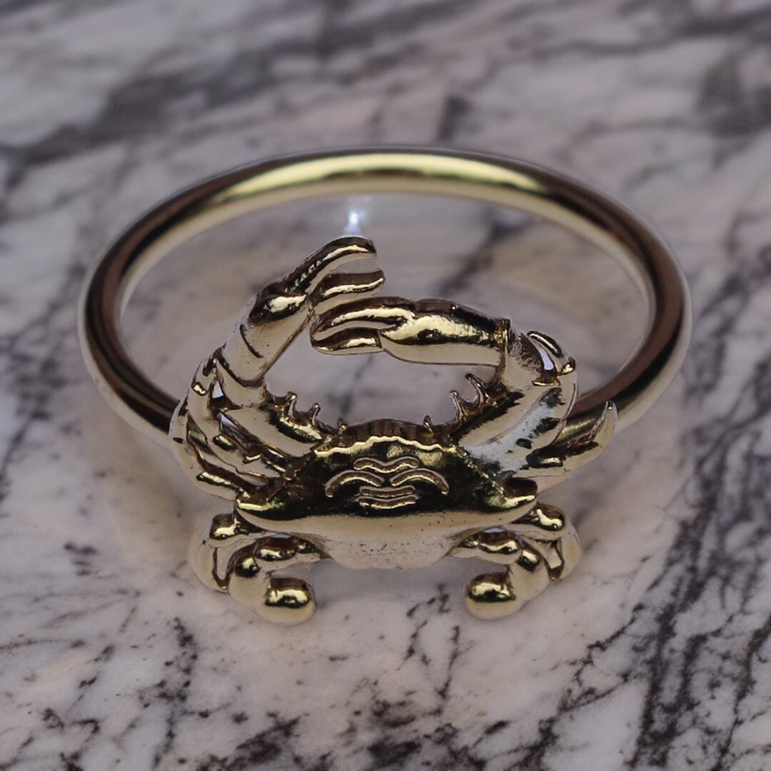 Cancer Crab Ring, Silver Animal Ring, Crab Jewelry, Animal Ring, Animal ...