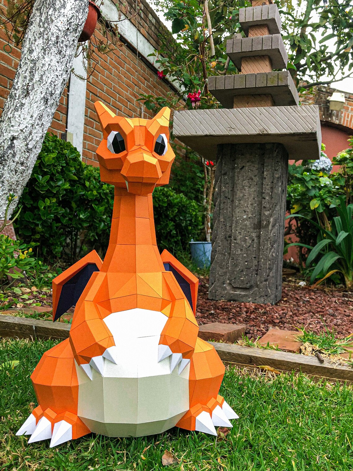 Charizard Papercraft 3D, pepakura Pdf template Low polygonal Paper ...