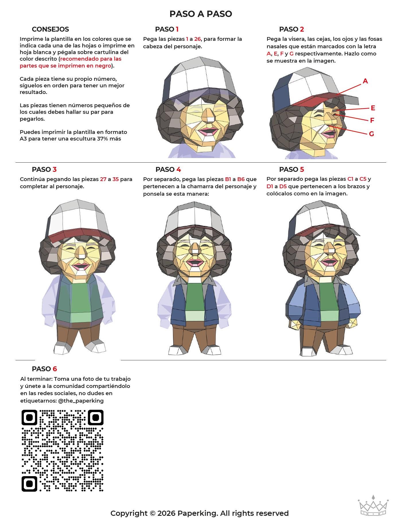 Dustin Papercraft 3D – Low Poly PDF Svg Dxf Template | Stranger Things ...