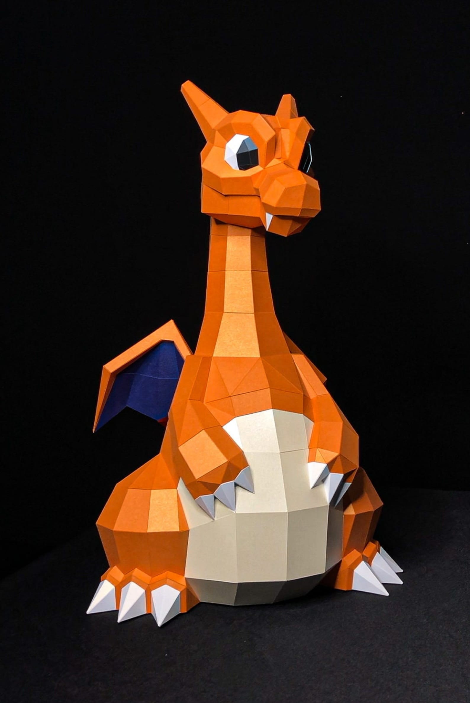 Charizard Papercraft 3D, Pepakura Pdf Template Low Polygonal Paper ...