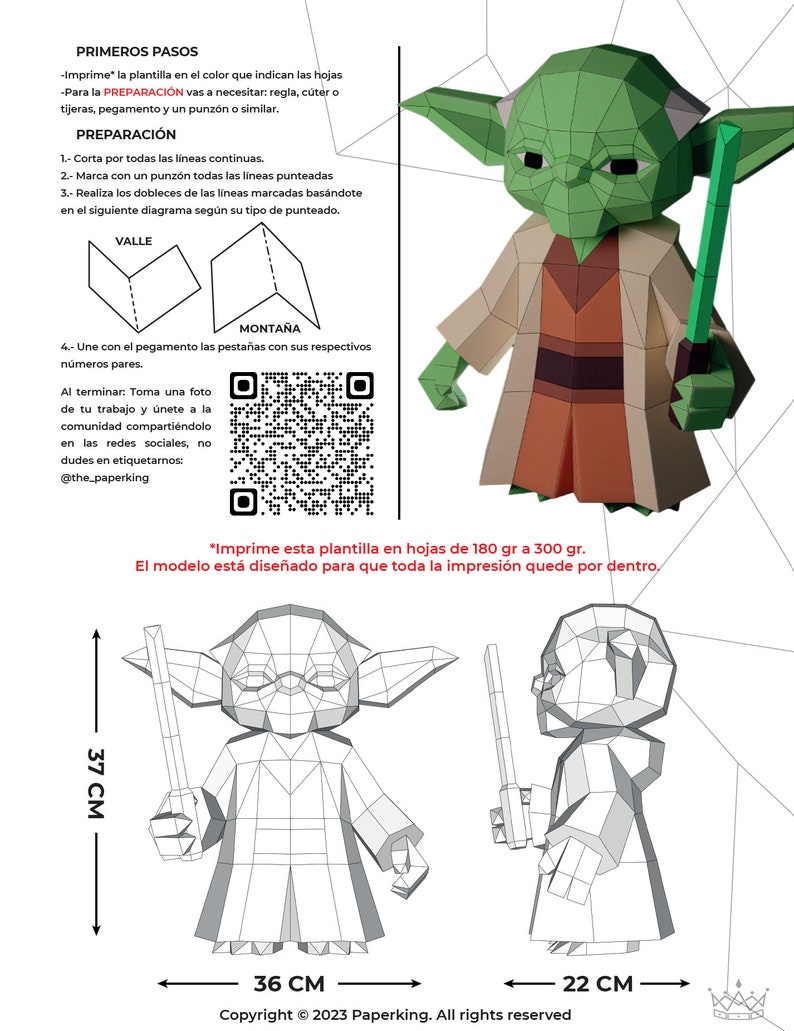 Force Papercraft 3D, Pepakura Pdf Template Low Polygonal Paper ...