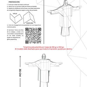 Jesus Redeemer Papercraft 3D, Pepakura Pdf Template Low Polygonal Paper ...