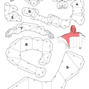 Jesus Redeemer Papercraft 3D, Pepakura Pdf Template Low Polygonal Paper ...