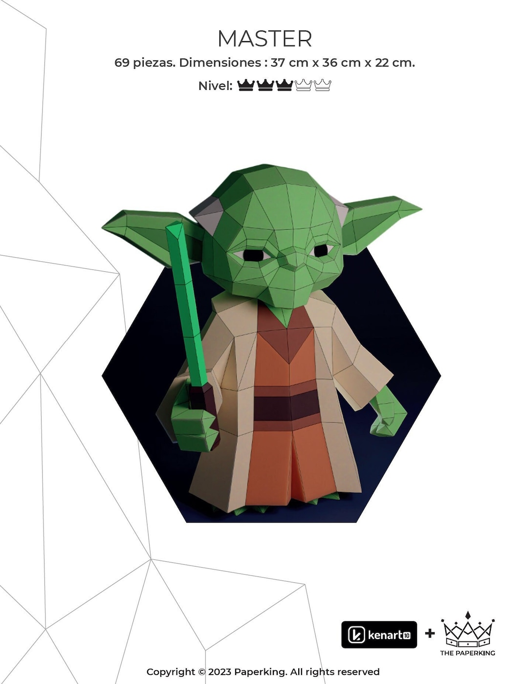 Force Papercraft 3D, Pepakura Pdf Template Low Polygonal Paper ...