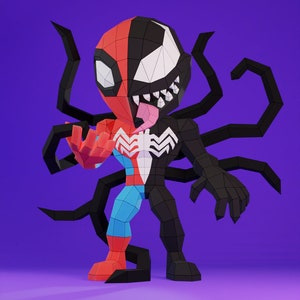 Toxic Spider Papercraft 3D, pepakura Pdf template Low polygonal Paper ...