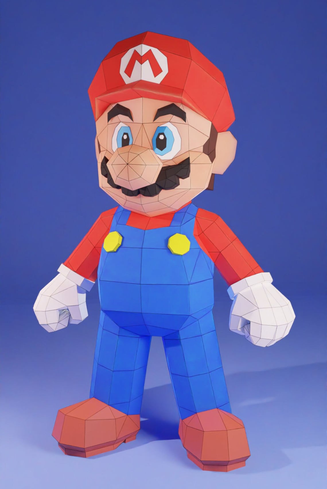 Mario Papercraft 3D Pepakura Pdf Template Low Polygonal Paper - Etsy Canada