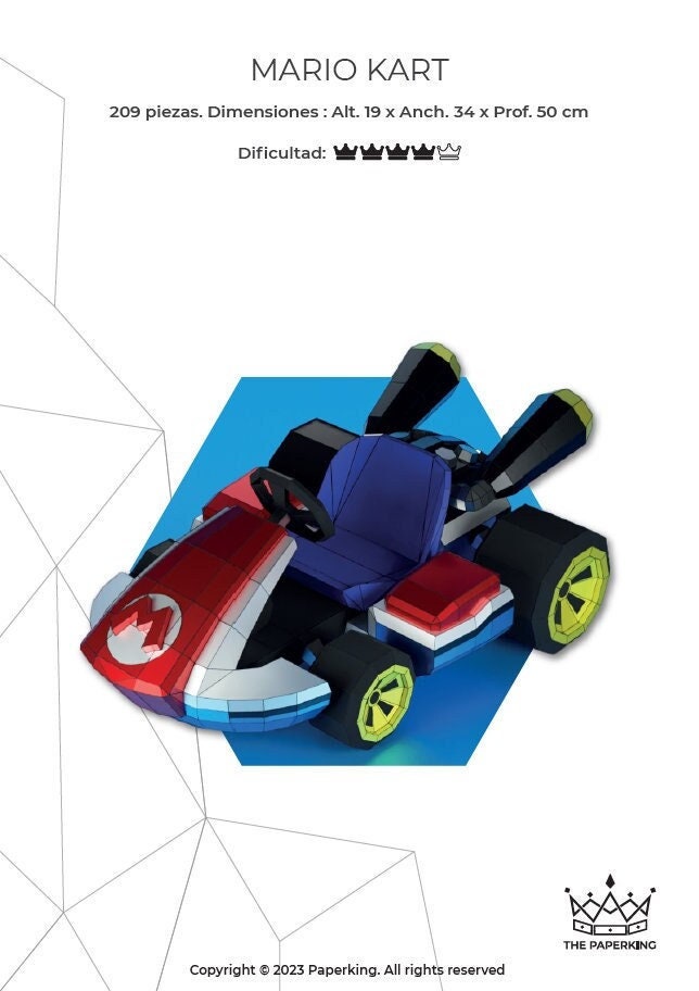 Mario Kart Papercraft 3D Pepakura Pdf Template Low Polygonal - Etsy ...