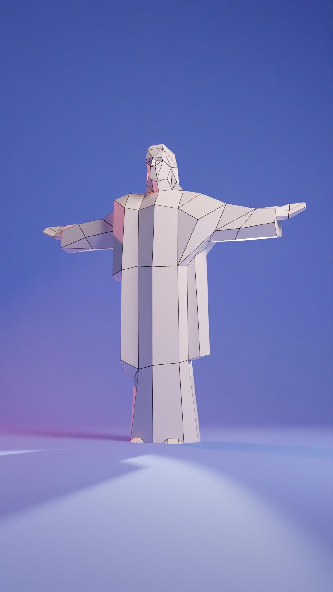 Jesus Redeemer Papercraft 3D, Pepakura Pdf Template Low Polygonal Paper ...