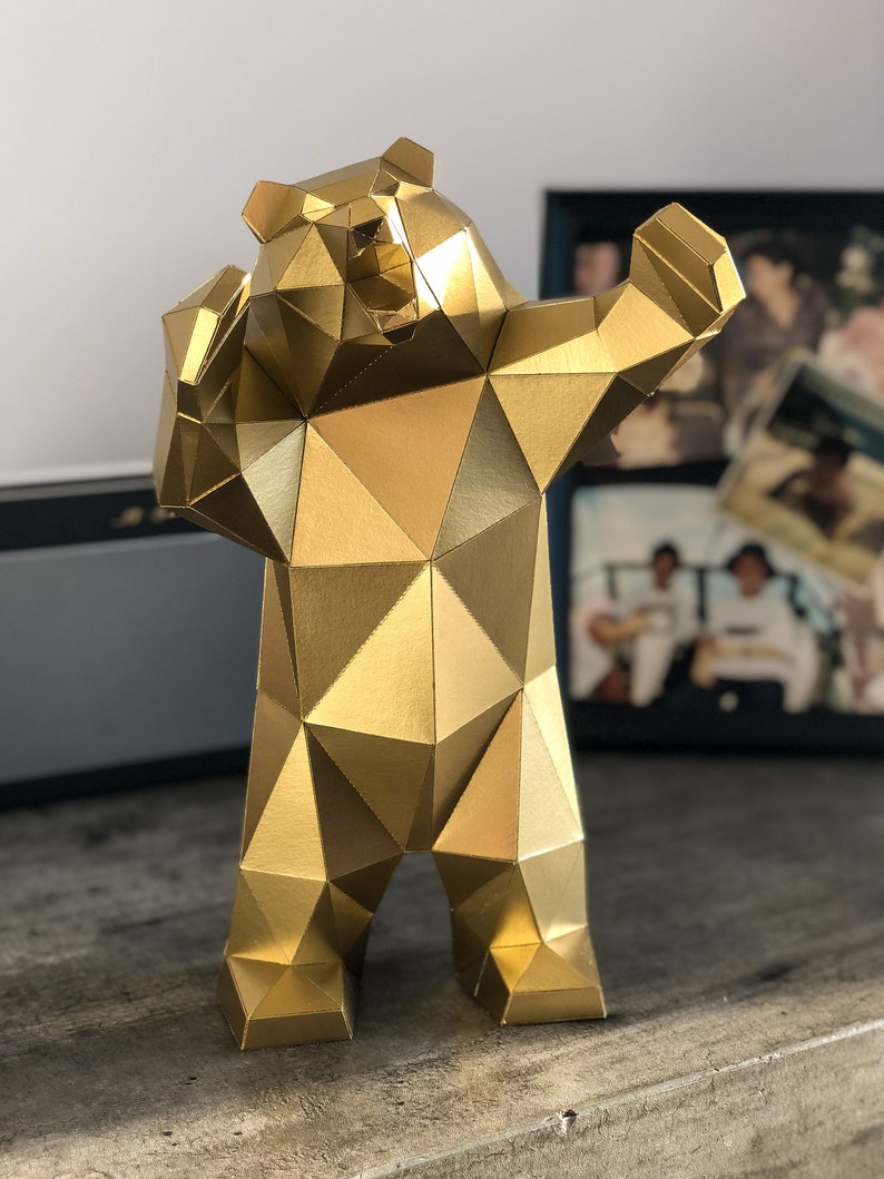 Bear Papercraft 3D Pepakura Pdf Template Low Polygonal Paper - Etsy