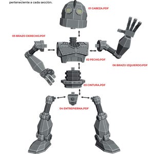Giant hero Papercraft 3D, pepakura Pdf template Low polygonal Paper ...