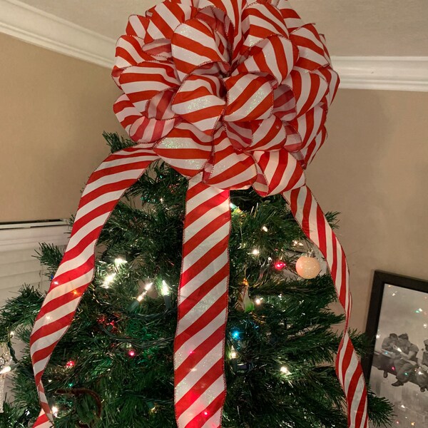 Candy Cane Tree Topper - Etsy