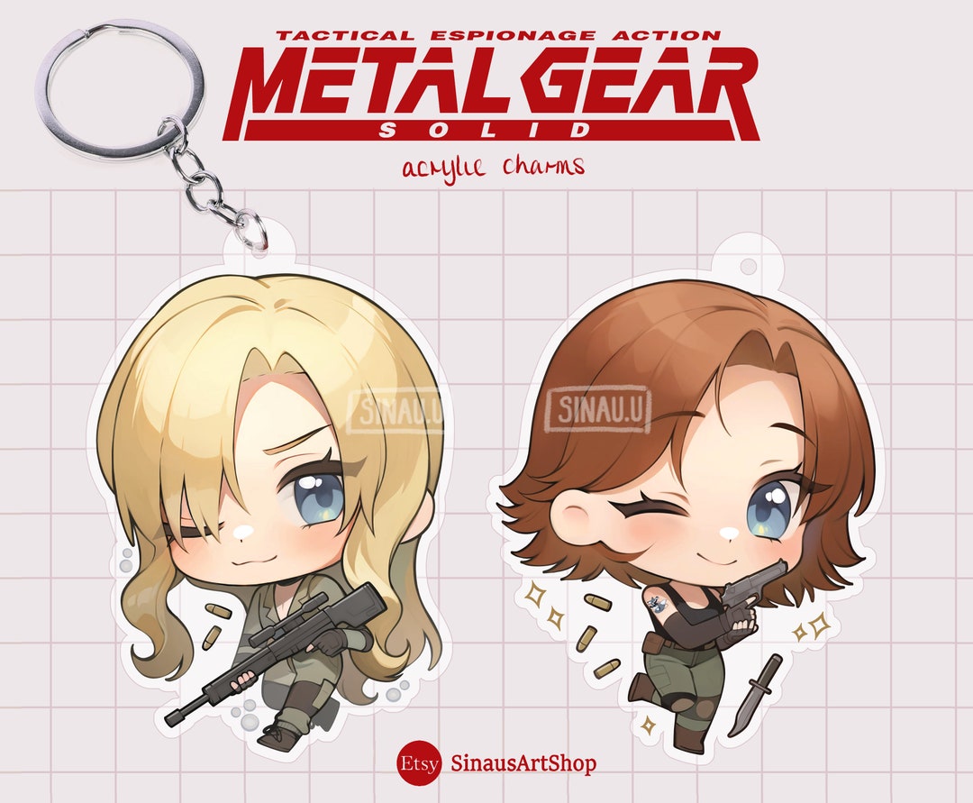 2.5 Acrylic Keychain Metal Gear Solid Meryl Silverburgh and Sniperwolf ...