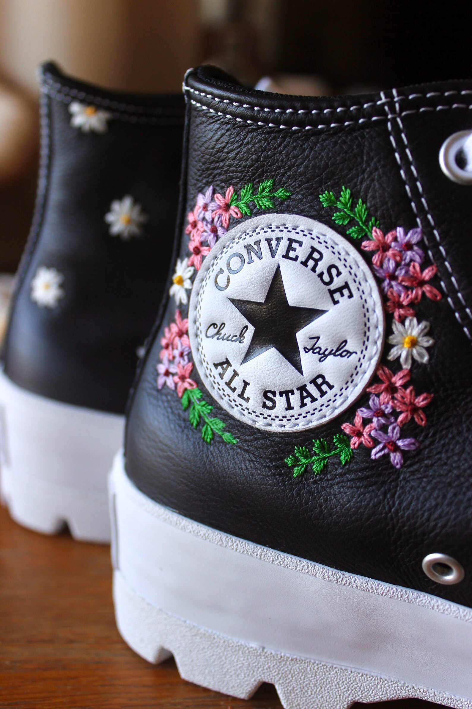 Converse brodé 3 cotés | Etsy