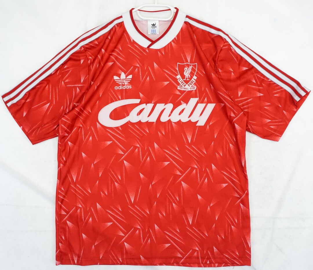 Vintage Adidas Liverpool 1989 - 1991 Candy Red Home Soccer Jersey Men's ...