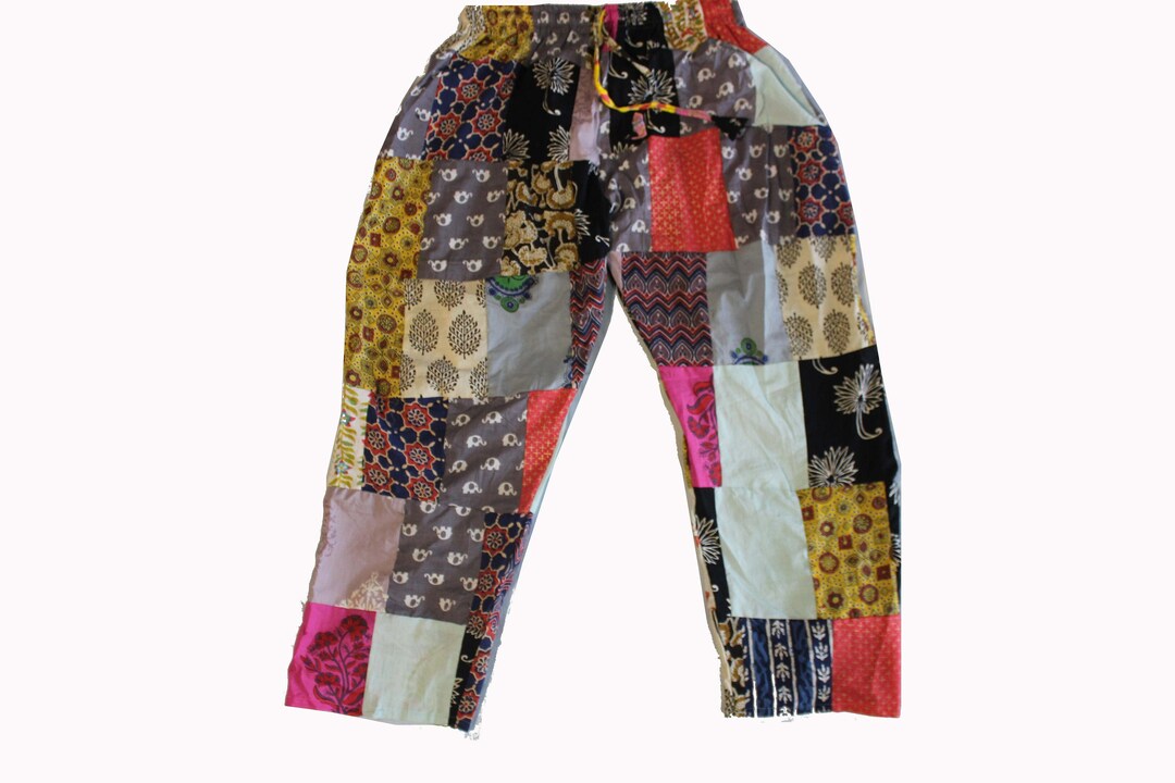 Patch Work Hippie Cotton Pant Hippie Yoga Patchwork Harem - Etsy Canada