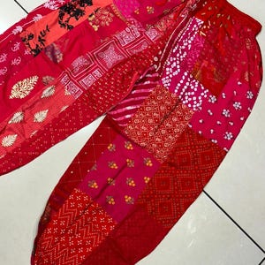 Himalayan Patchwork Hippie Pants With Two Pockets and Elastic Waist ...