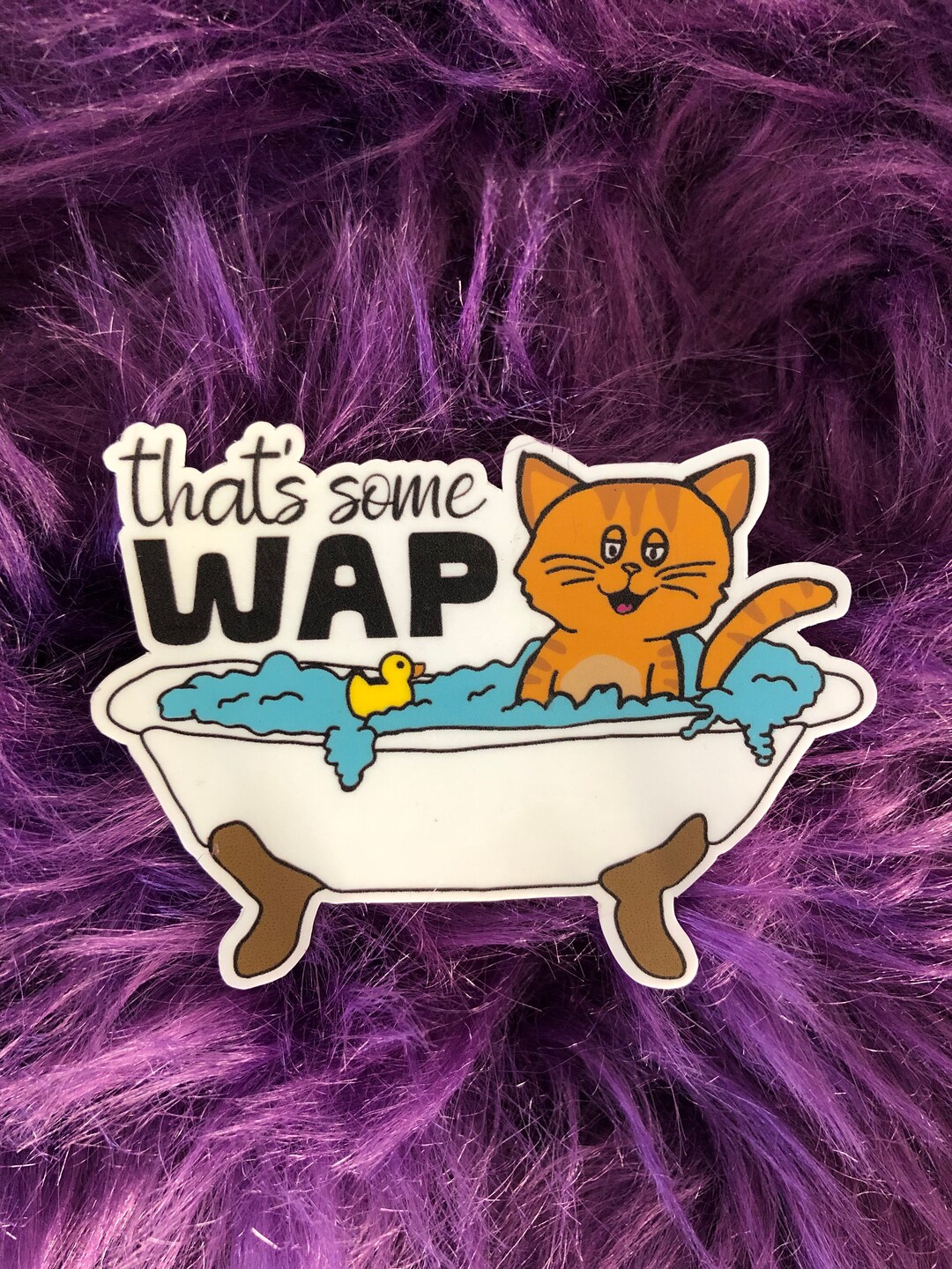 That's Some WAP Sticker Funny Cat Sticker Cat Stocking Stuffer Vinyl ...