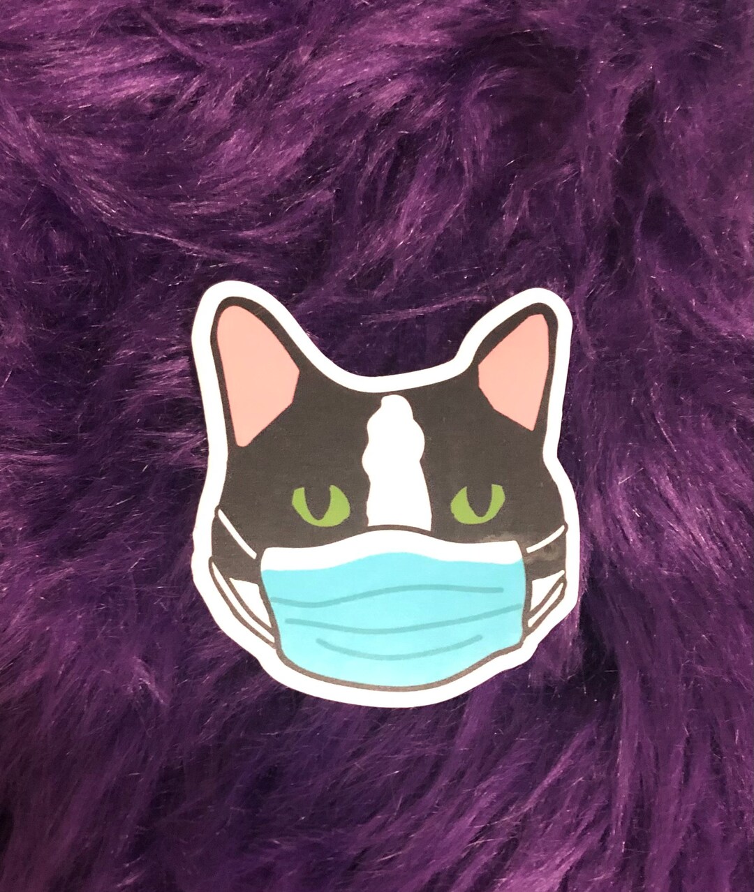 DISCONTINUED Cat in A Mask Sticker | Waterproof Vinyl Sticker | Cat ...