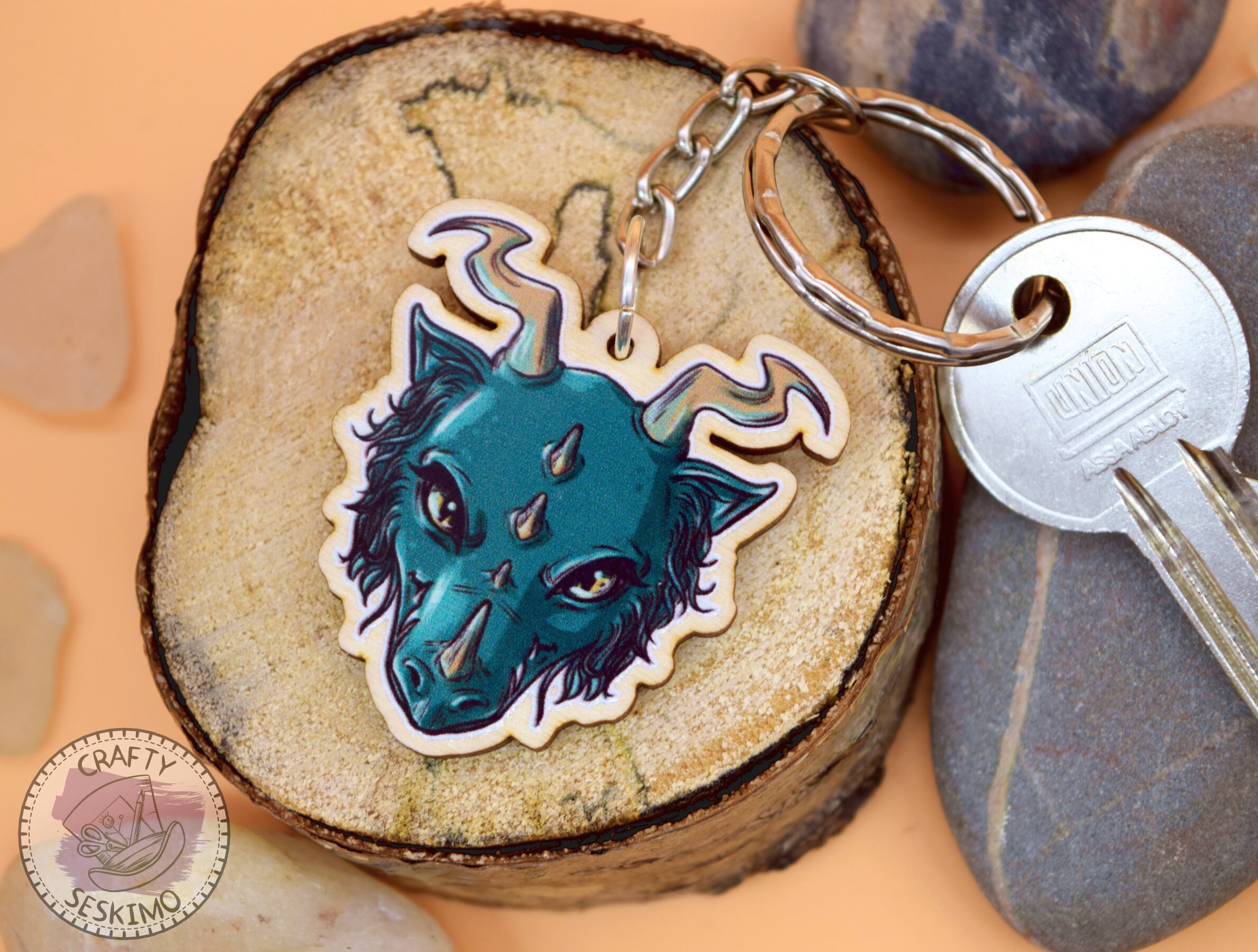 Green Dragon Keychain Charm Geeky Gift Idea RPG Creative - Etsy UK