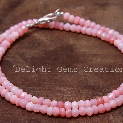 Pink Peruvian Opal Beaded Necklace 4.5mm-5mm Pink Opal - Etsy