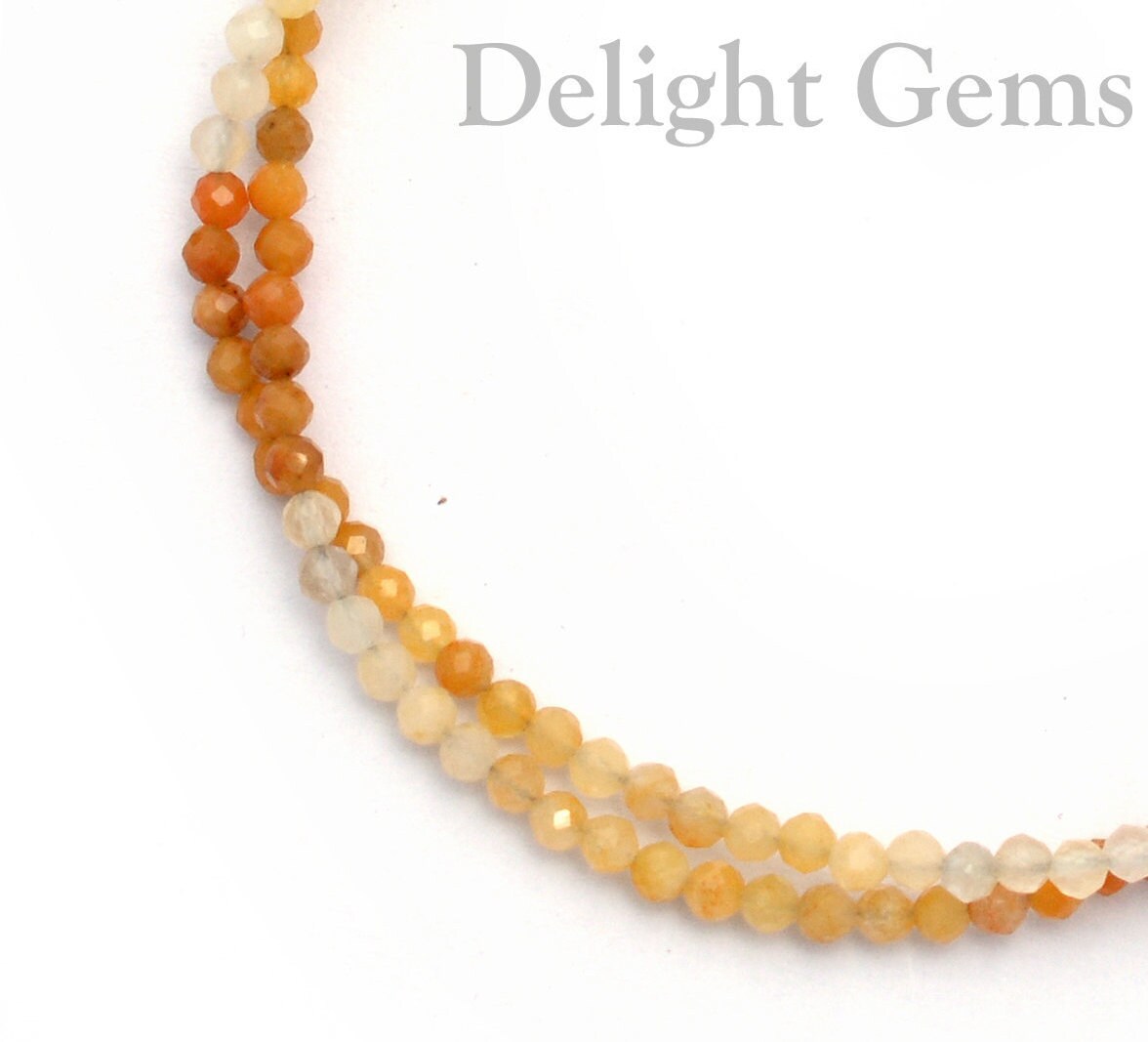 Shaded Heliodor Aquamarine Beaded Bracelet, 2.5mm Yellow Heliodor Micro ...