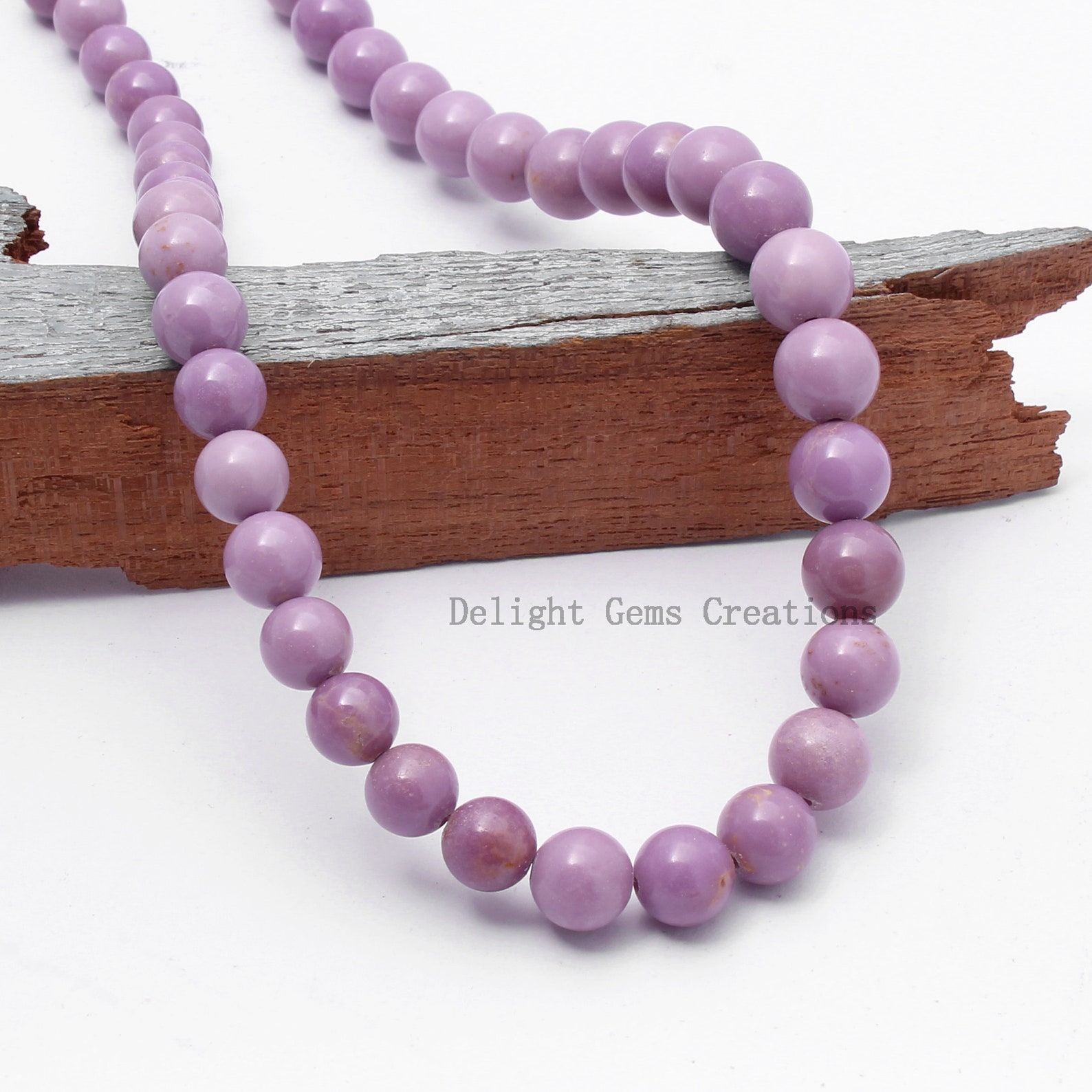 Natural PHOSPHOSIDERITE Beaded Necklace, 8mm-9.5mm Phosphosiderite ...